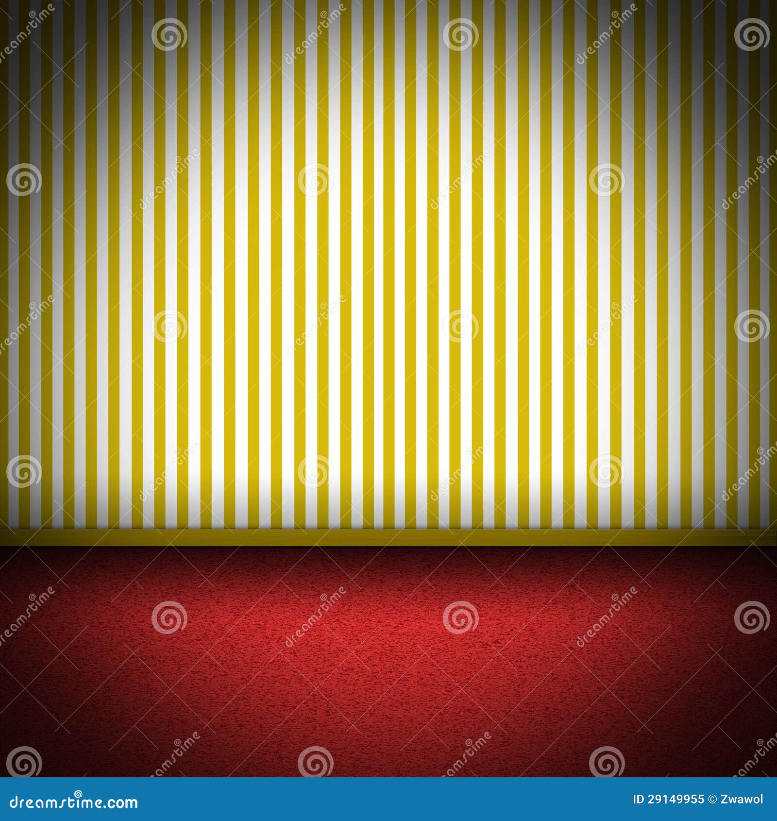 Illustration of Red Carpet Floor with Yellow Strip Stock Illustration ...