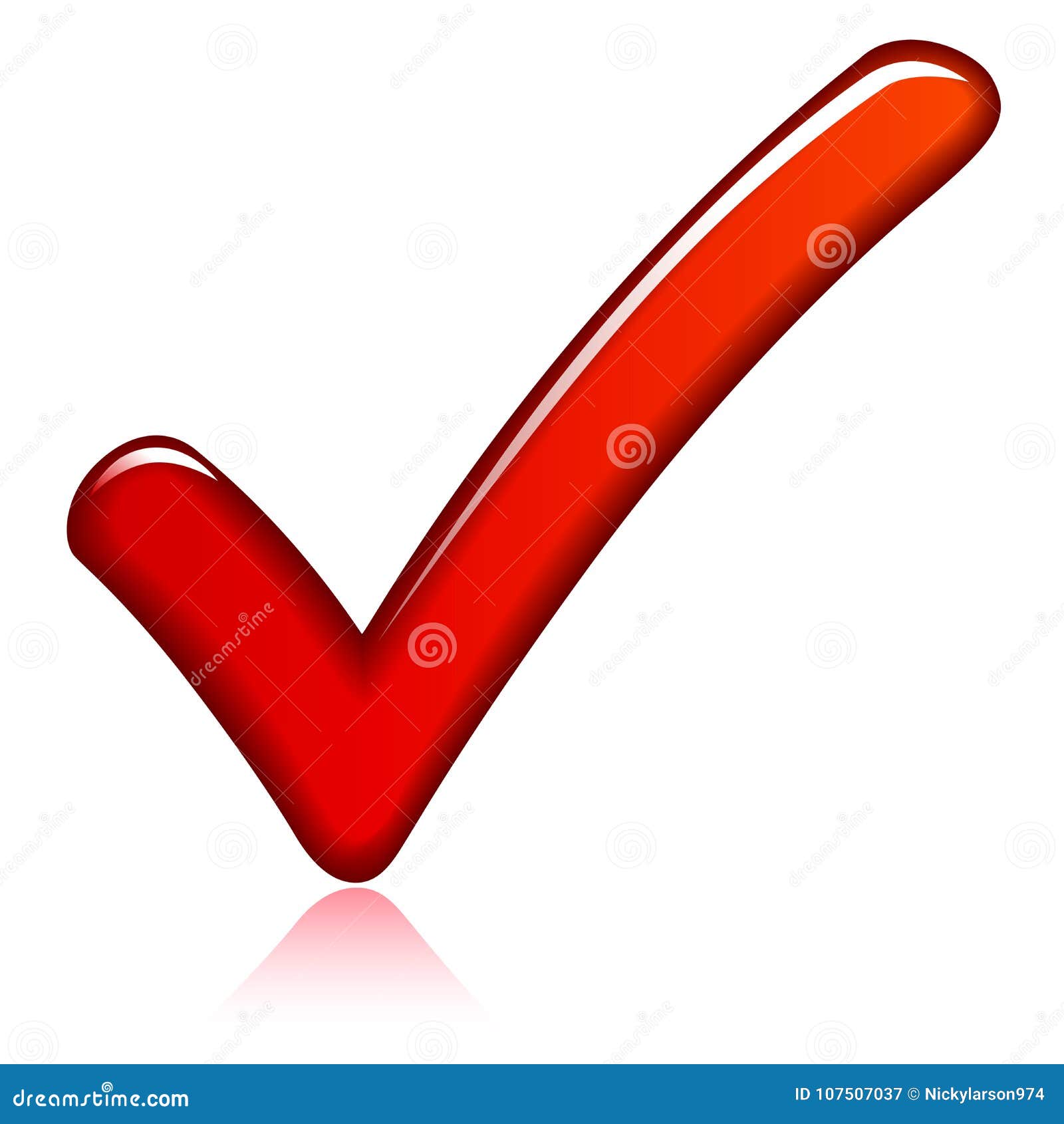 Red check mark stock vector. Illustration of success - 107507037