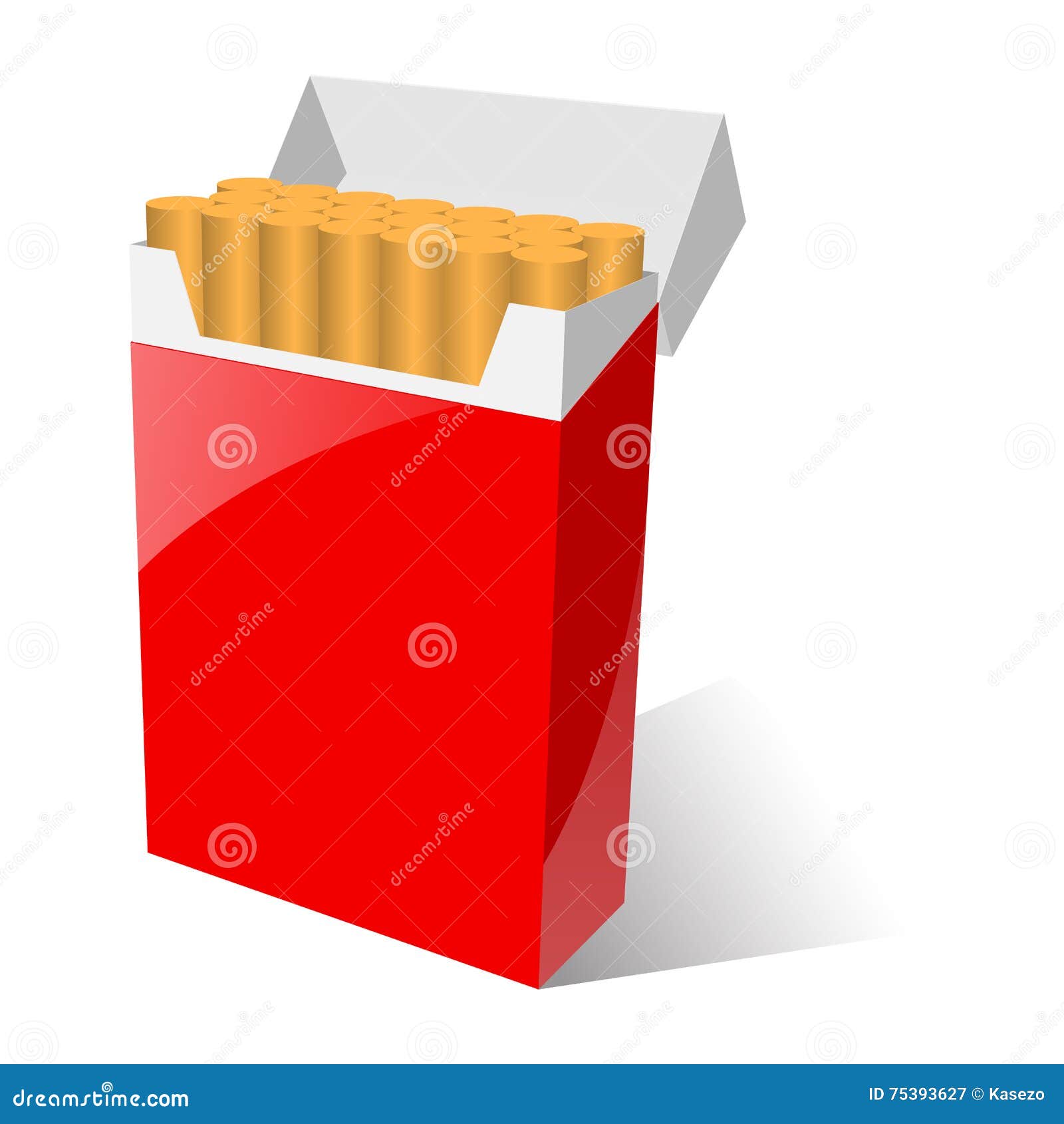 Illustration of Red Cigarette Pack. Stock Vector - Illustration of ...