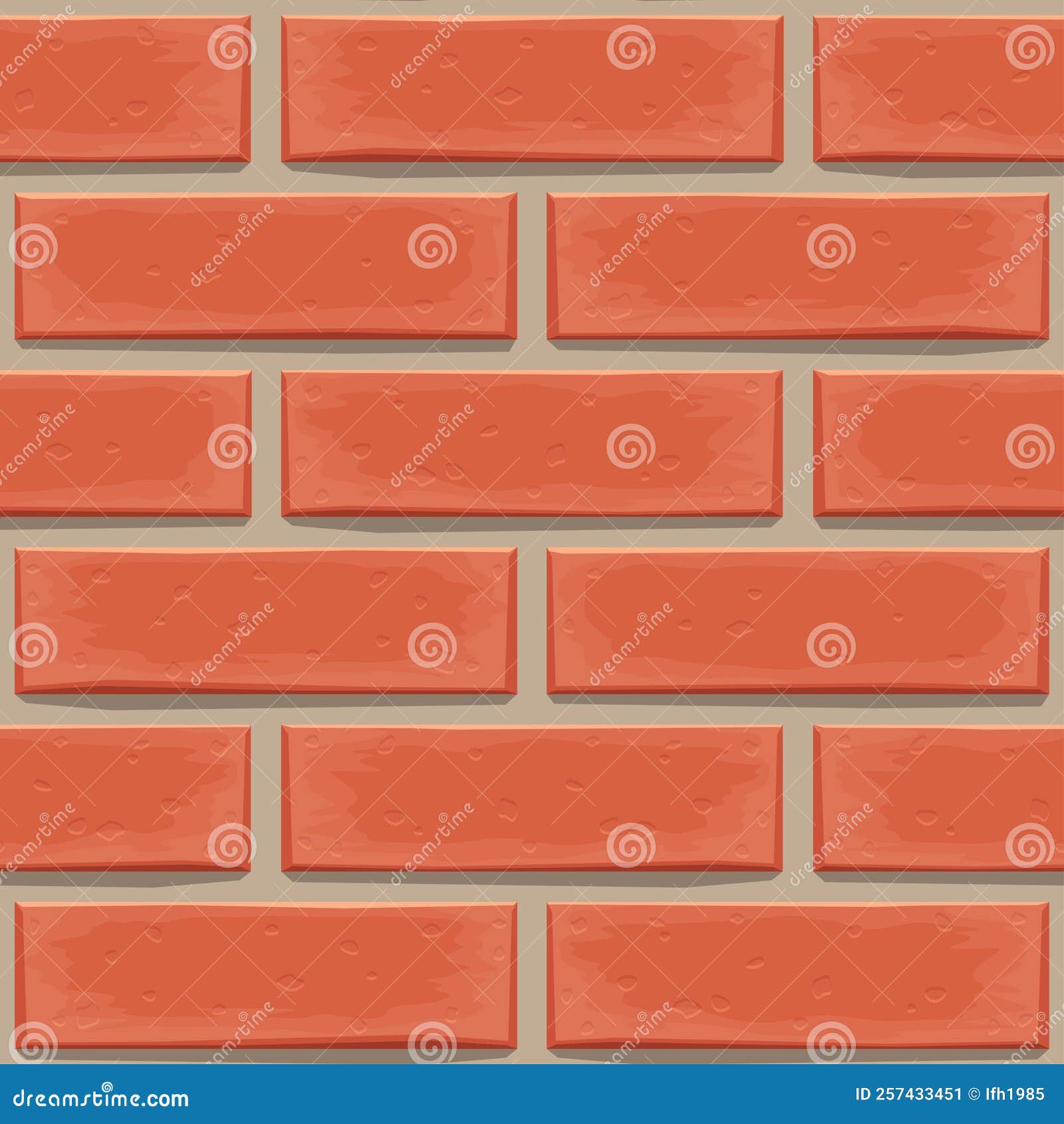 Realistic Brick Wall With Smeared Plaster. Color Illustration ...
