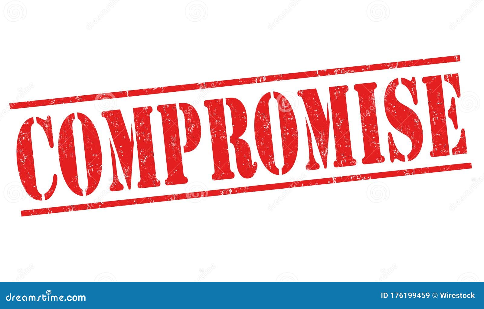 Illustration of a Red Compromise Sign on a White Background Stock ...