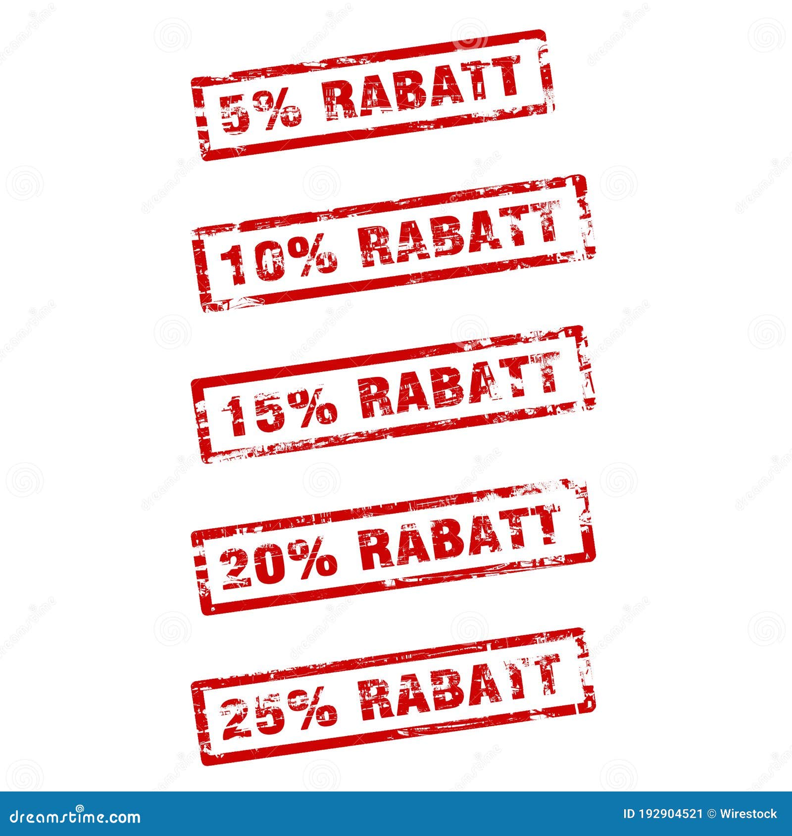 Illustration of Red Discount Signs on a White Background Stock ...
