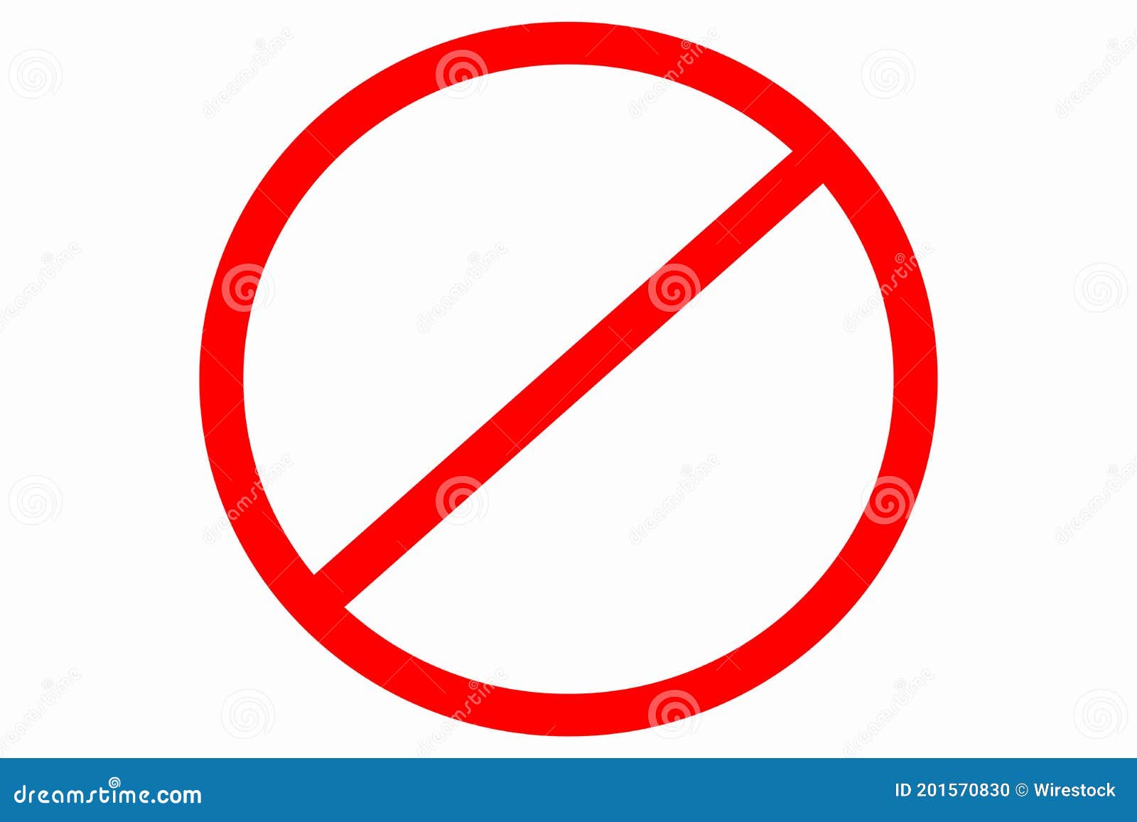 Illustration of a Red Forbidden Symbol Isolated on a White Background ...