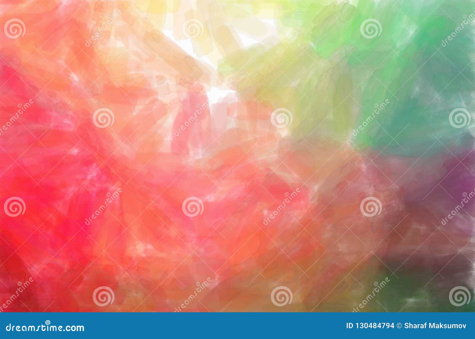 Illustration of Red and Green Watercolor Paint Background, Digitally ...
