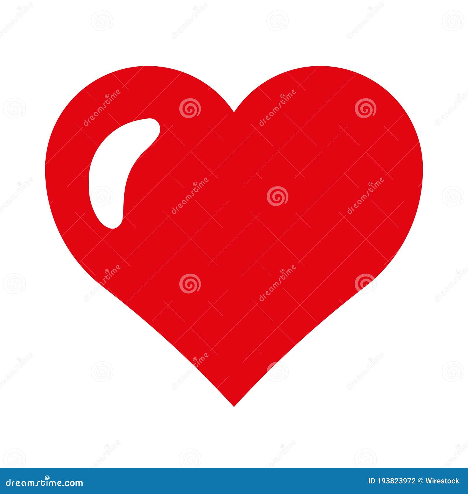 Illustration of a Red Heart Isolated on a White Background Stock ...