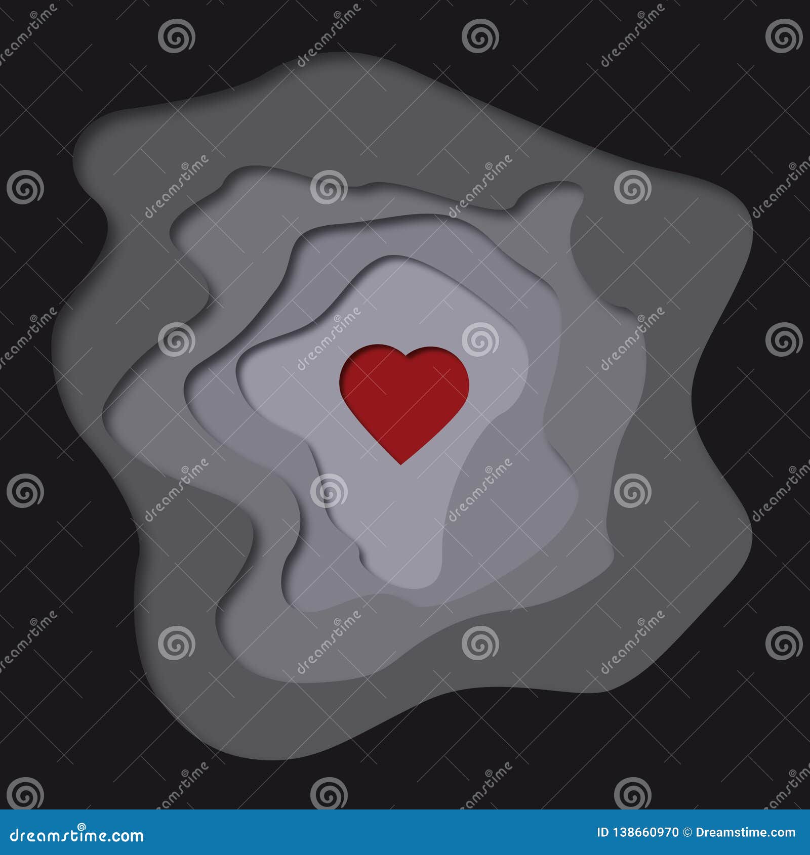 Illustration Red heart. stock illustration. Illustration of love ...