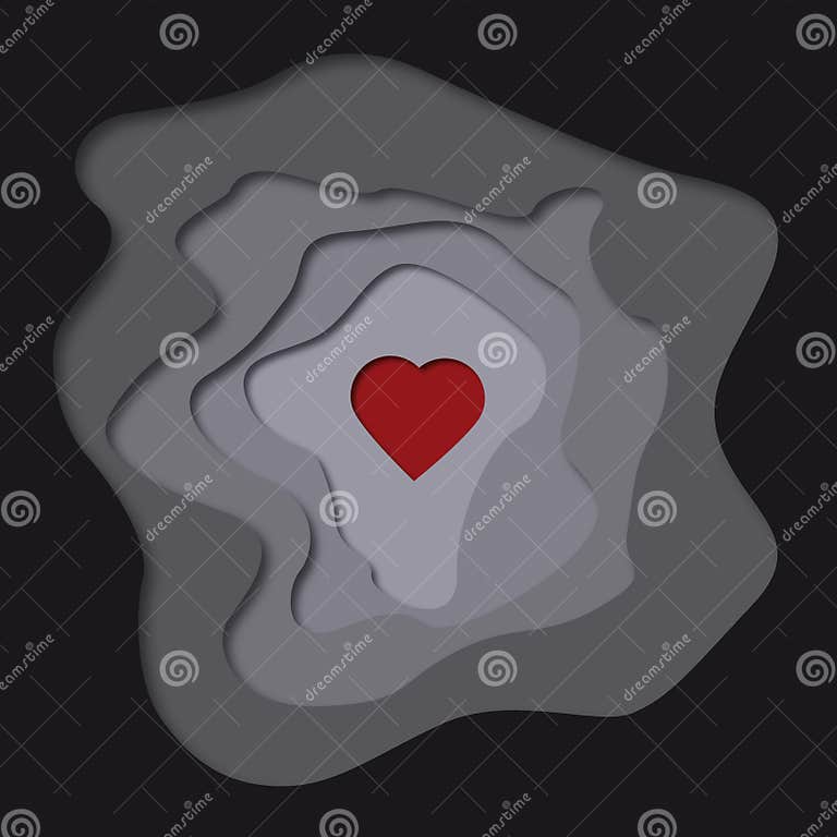 Illustration Red heart. stock illustration. Illustration of love ...