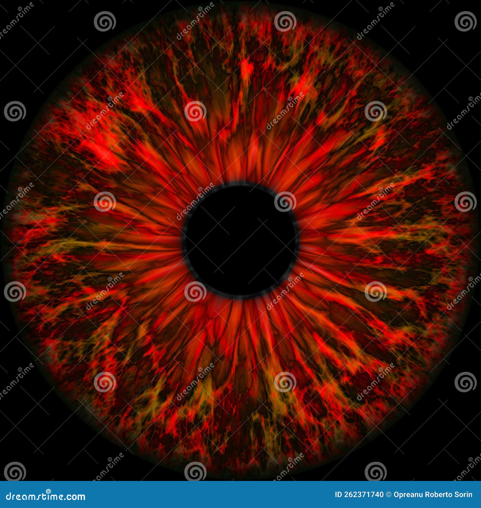 Illustration of a Red Human Iris Texture Stock Illustration ...