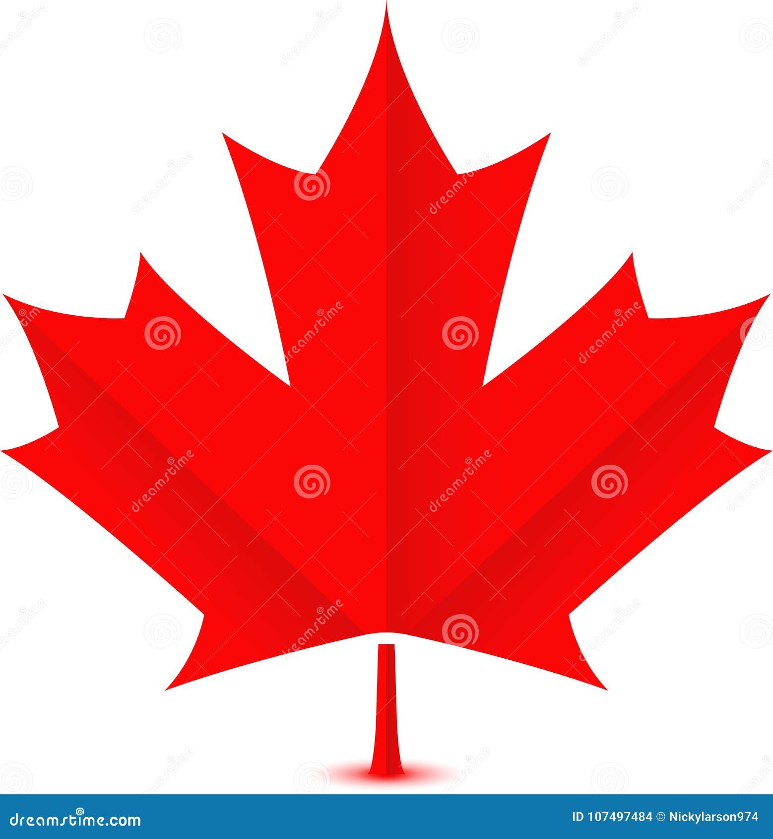 Red leaf of canada stock vector. Illustration of white - 107497484
