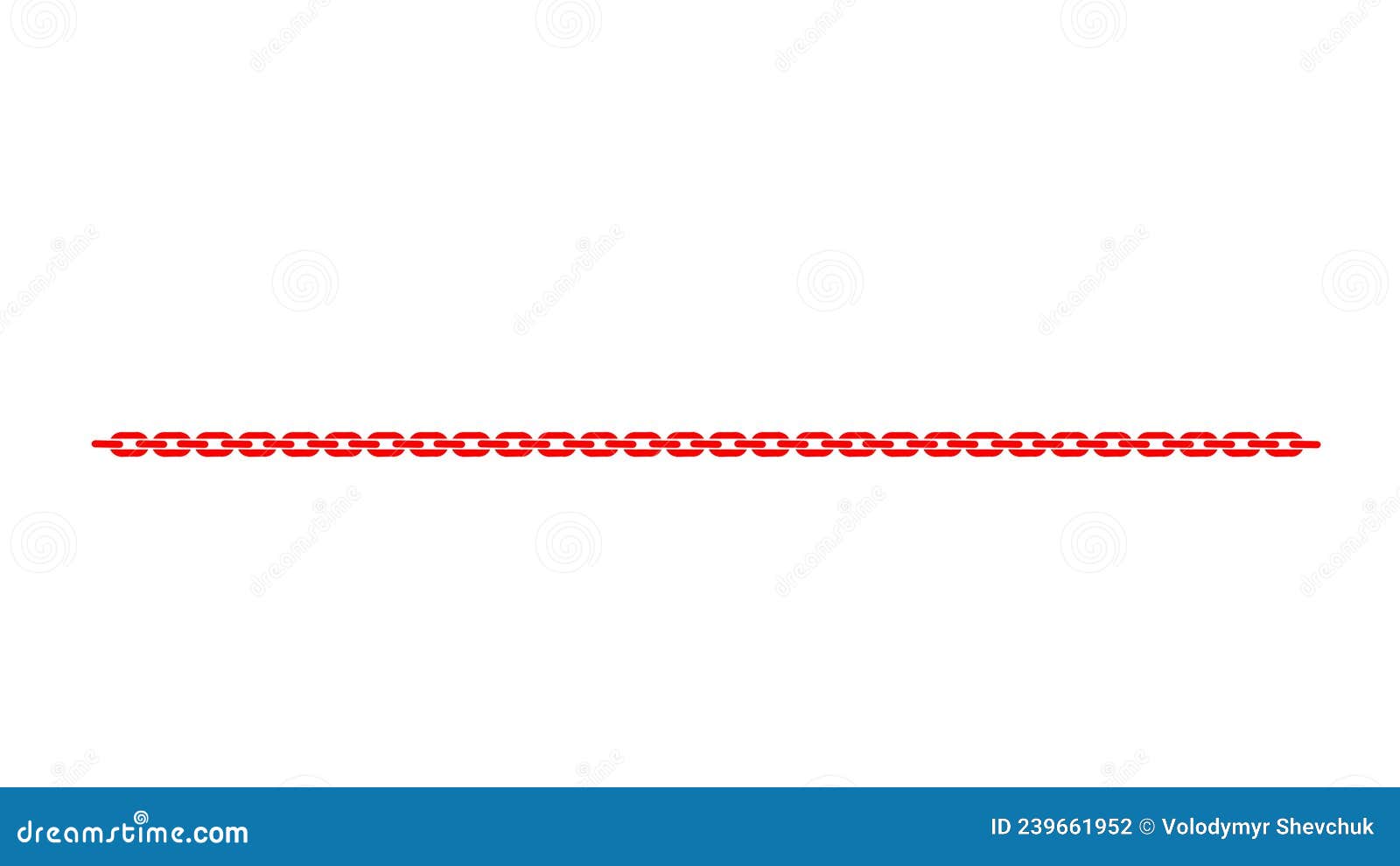 Red long straight chain stock vector. Illustration of pattern - 239661952