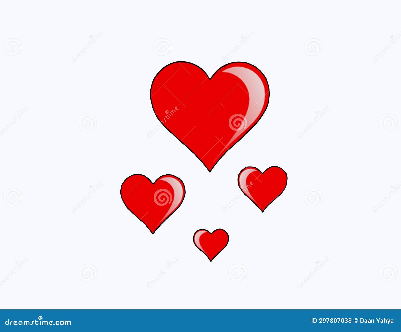 Illustration 4 Red Love Sign Stock Illustration - Illustration of love ...
