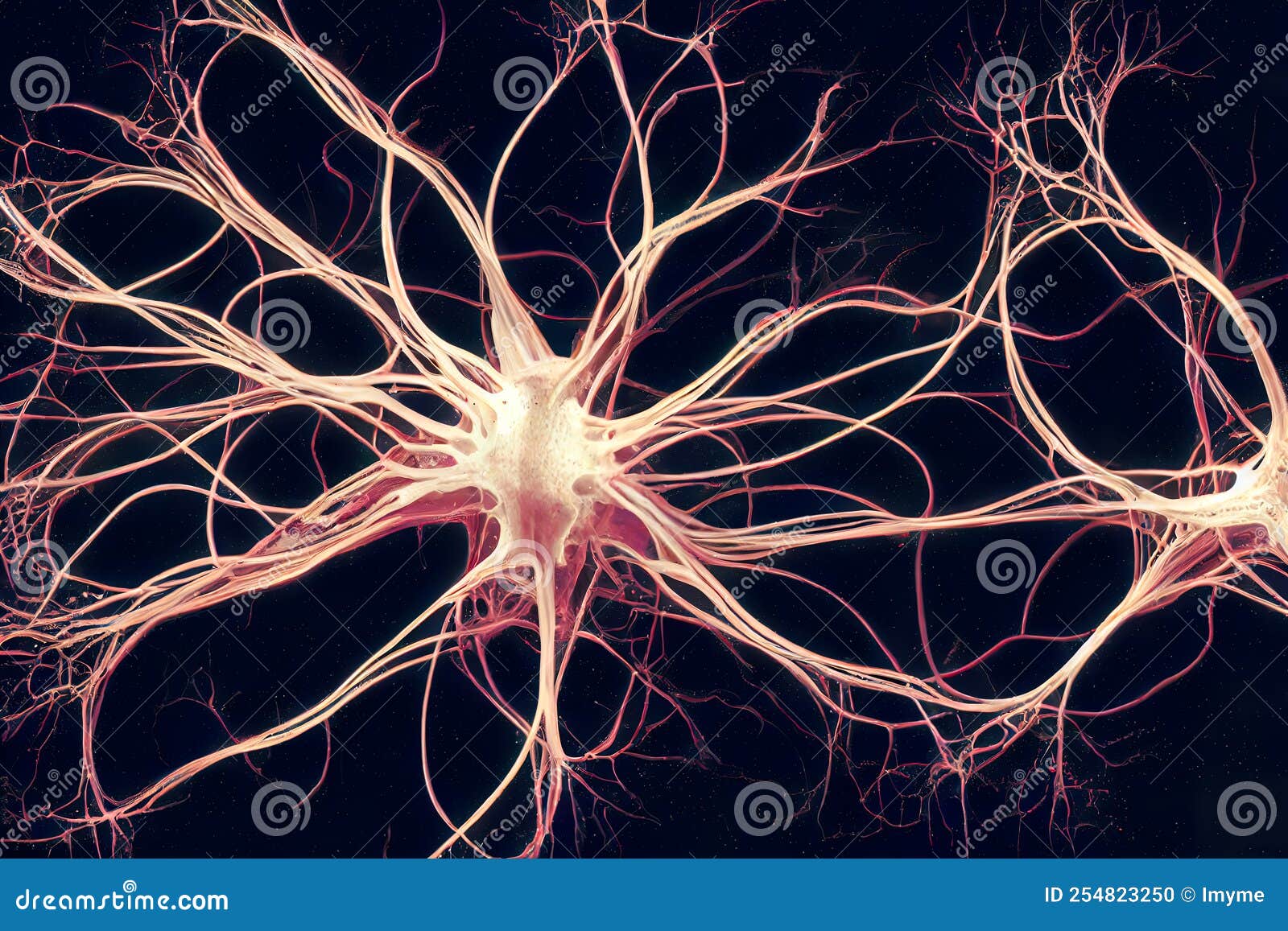 Illustration of Neurons Connection on the Black Stock Illustration ...