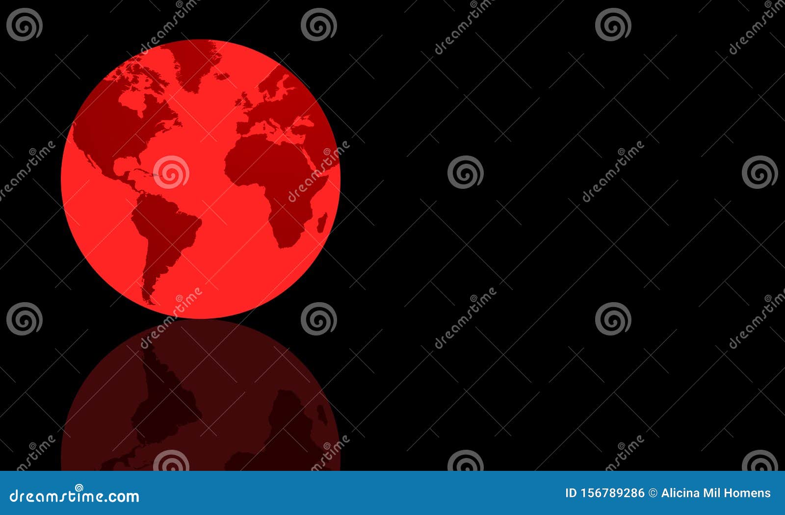 Illustration of Red Planet Earth Stock Illustration - Illustration of ...