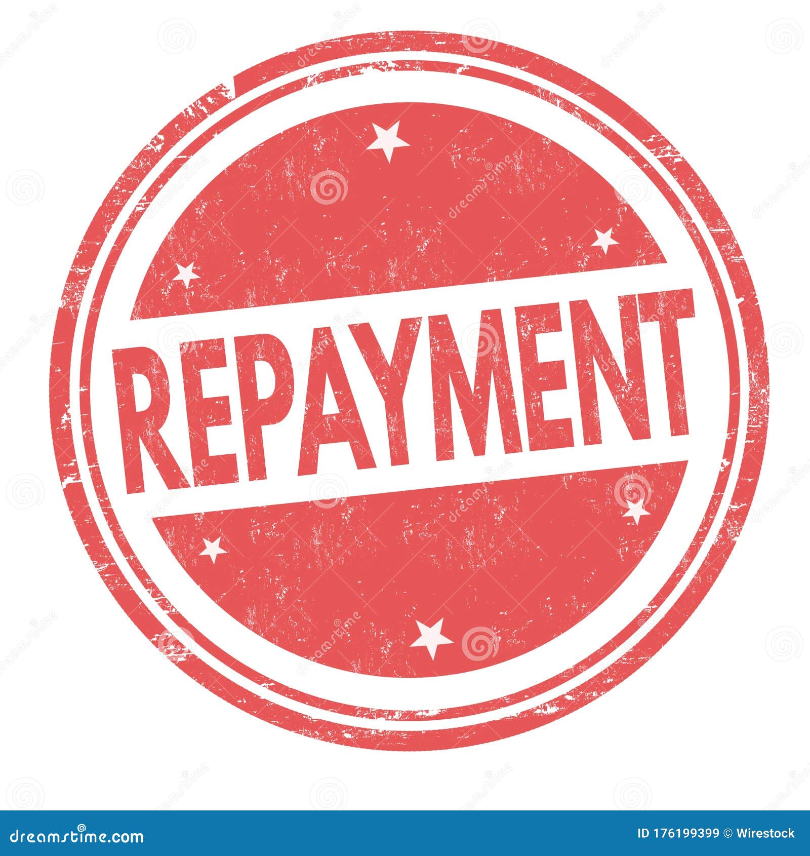 Illustration of a Red Repayment Sign Isolated on a White Background ...