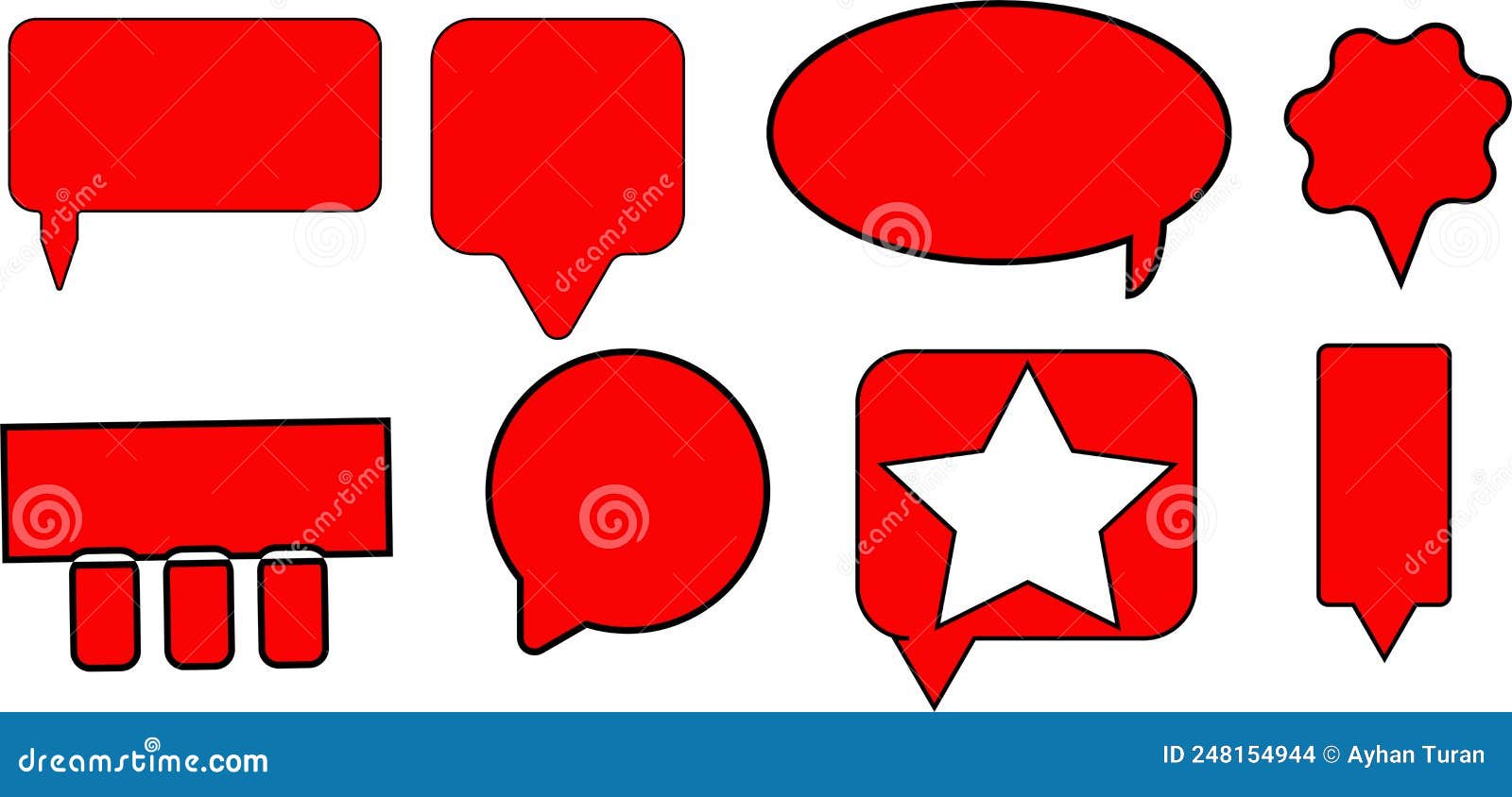 Illustration Red Speech Bubble Concept . Stock Illustration ...