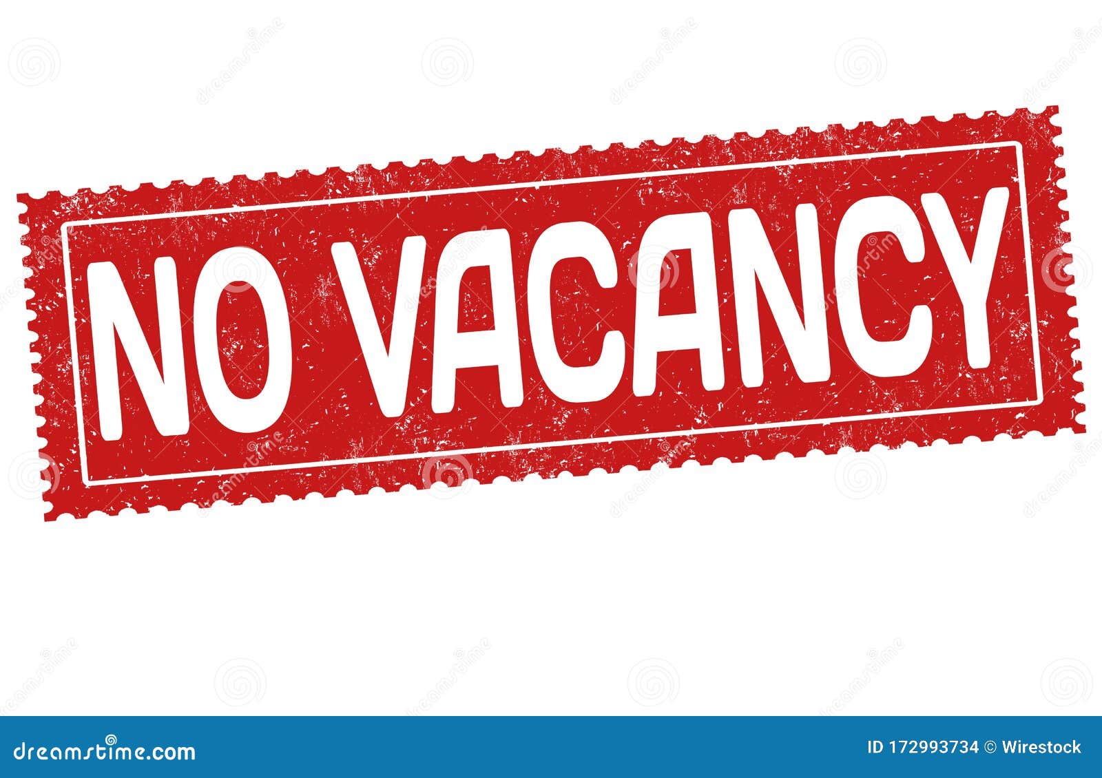 Illustration of a Red Stamp with the Message of No Vacancy on a White ...