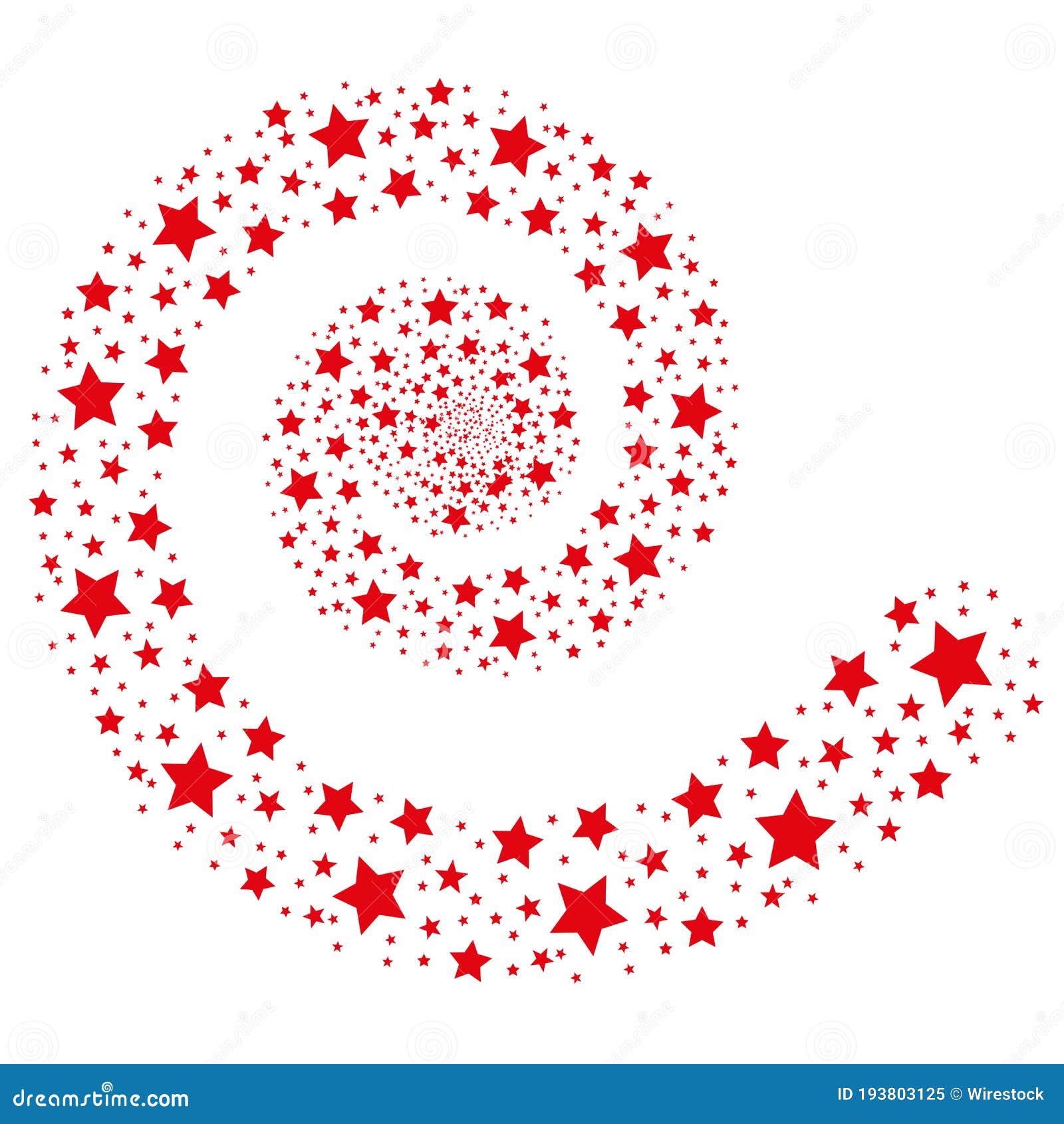 Illustration of Red Stars Making an Endless Circle Stock Illustration ...