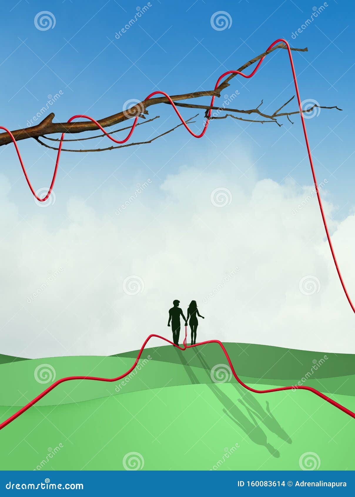 Illustration of red thread stock illustration. Illustration of ...