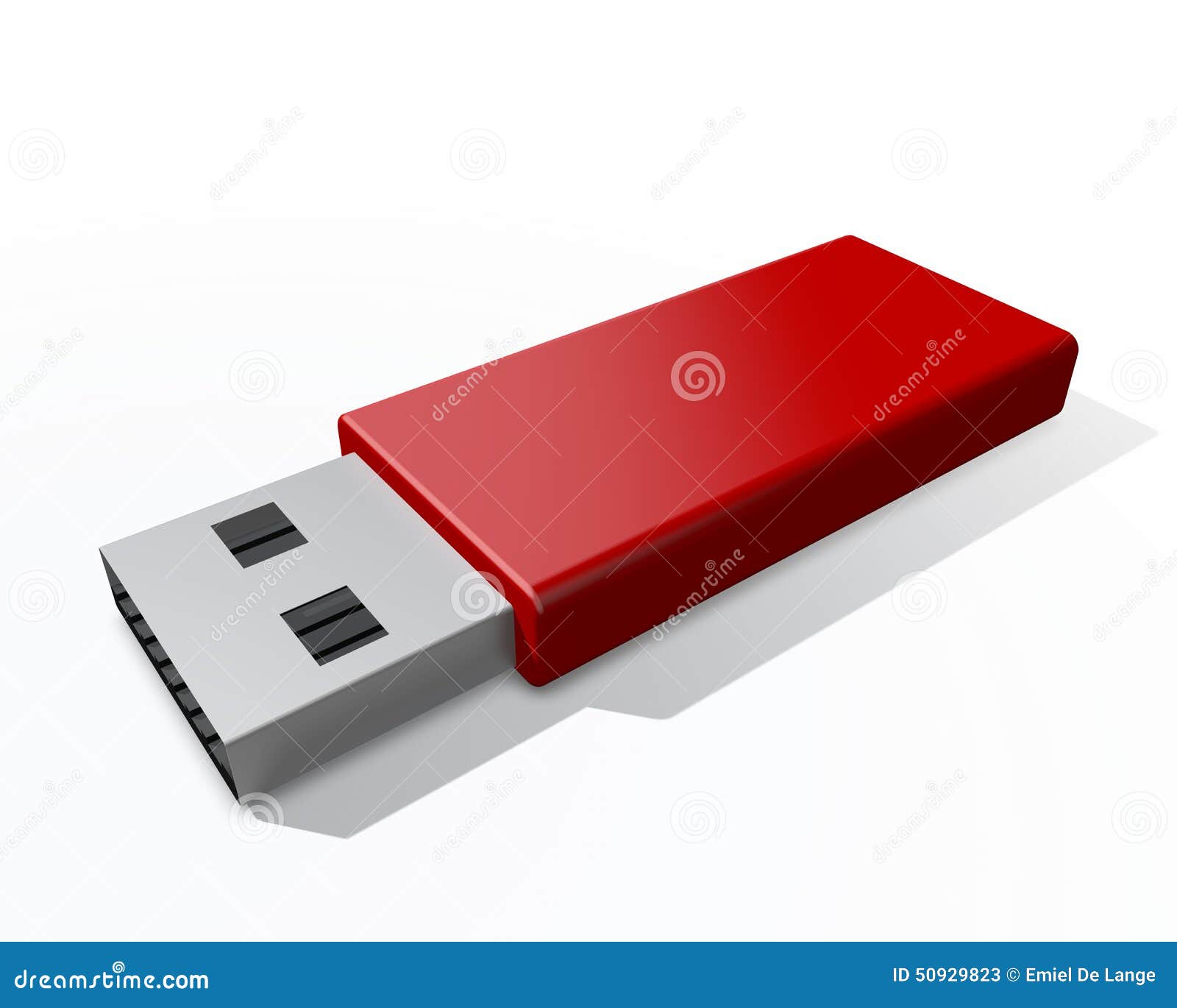 Illustration of a Red USB Stick Stock Illustration - Illustration of ...