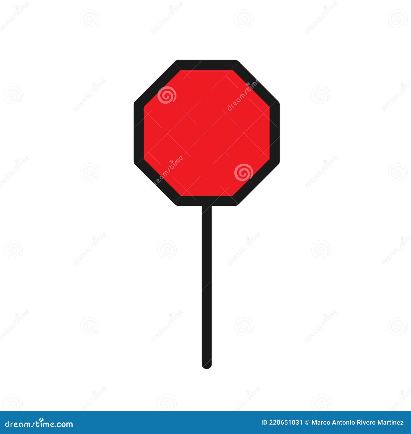 Illustration of a Red Warning Sign Stock Illustration - Illustration of ...