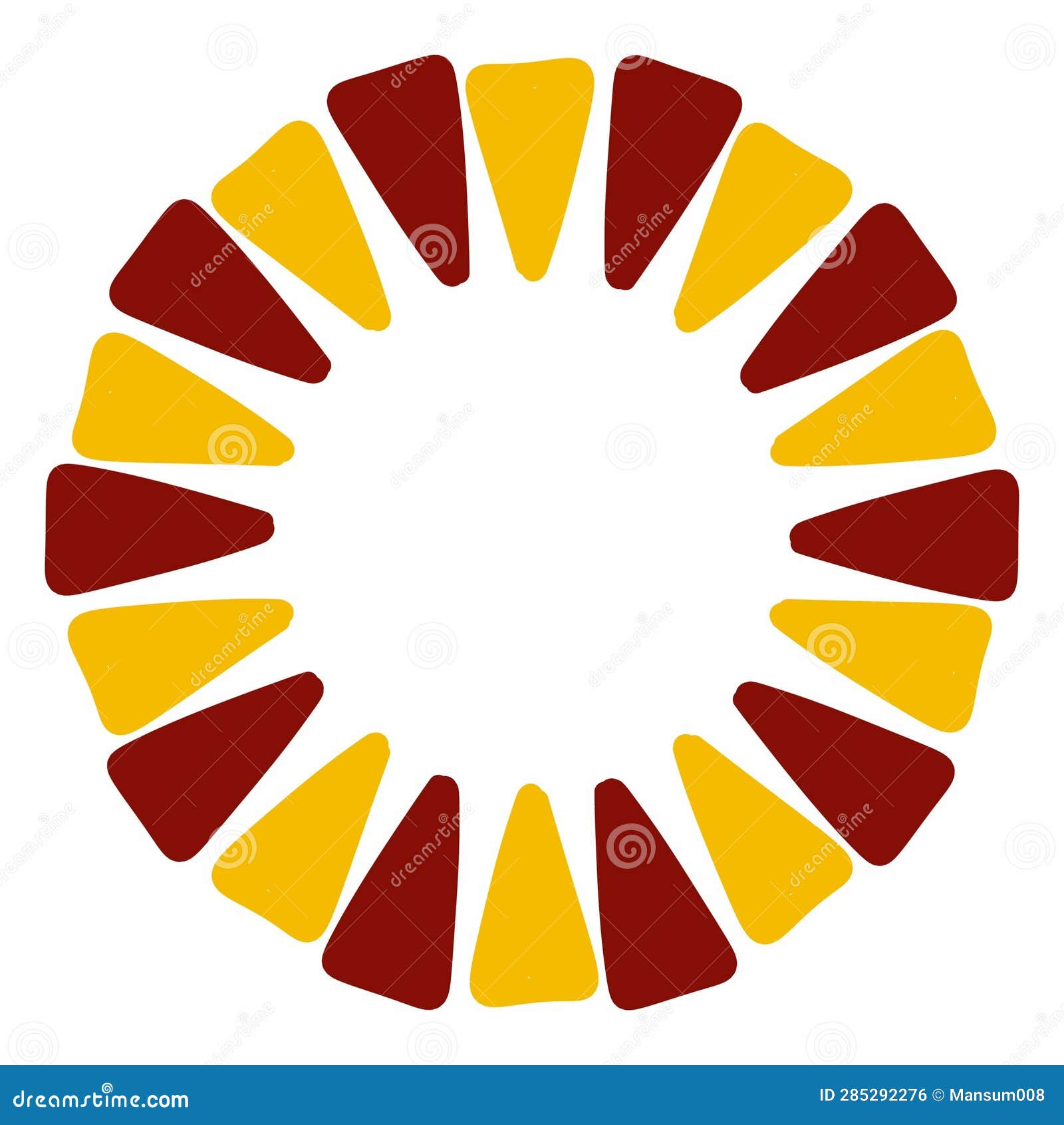 Illustration of a Red and Yellow Color Icon Stock Illustration ...