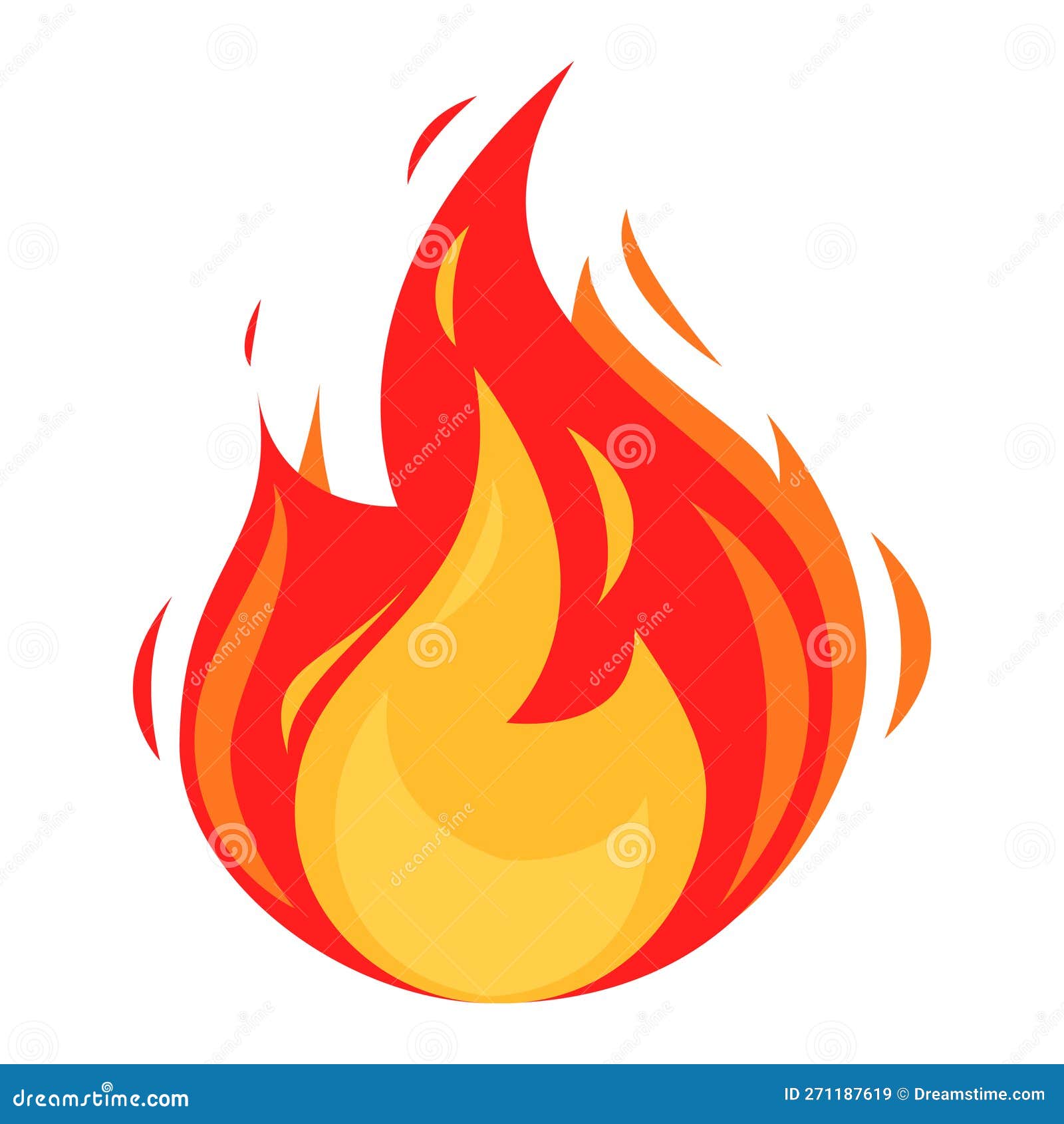 Illustration of a Red and Yellow Flame Stock Illustration ...