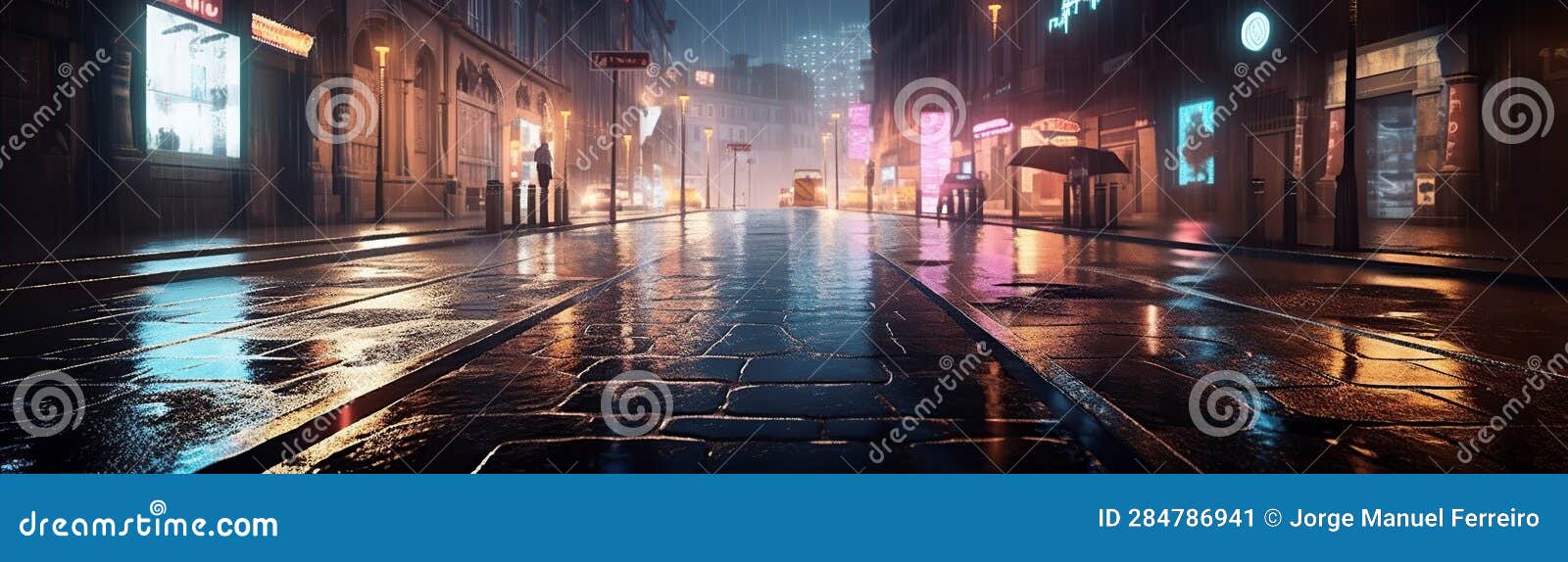 Illustration, Reflection on the Pavement of the Street,website Header ...