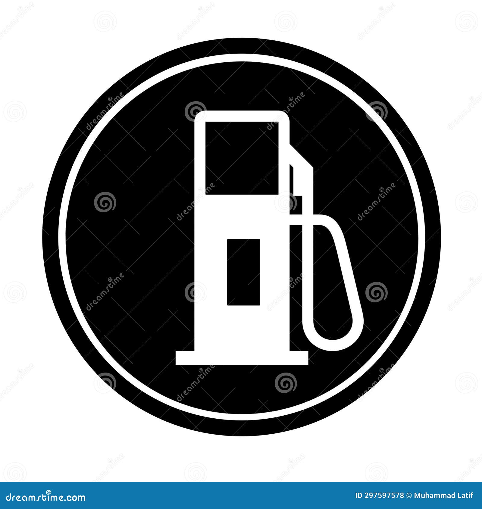 Illustration of a Refueling Sign Isolated White Stock Illustration ...