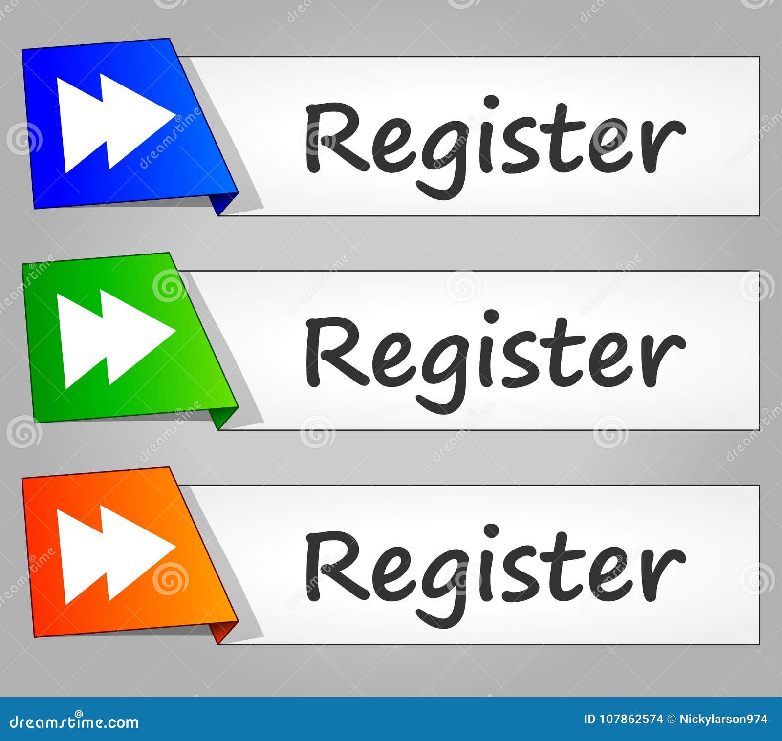 Register Now Paper Banner. Free Registration Tag. Vector ...