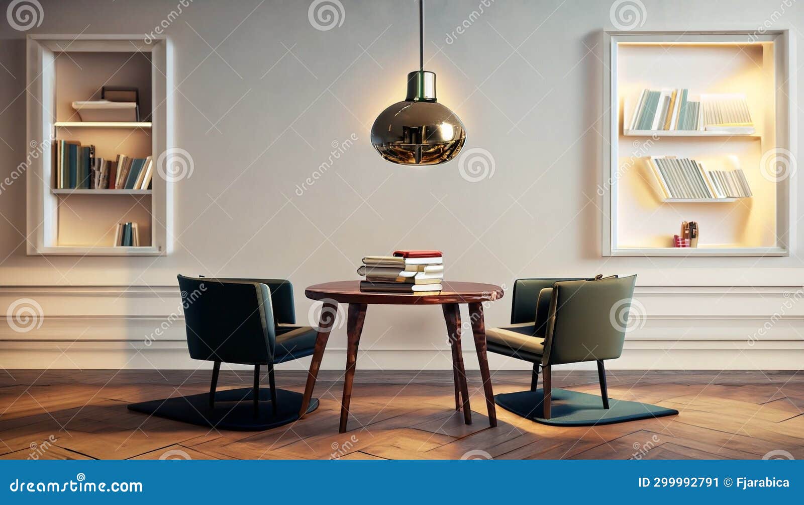 Illustration of a Relaxing Table by the Library Stock Illustration ...