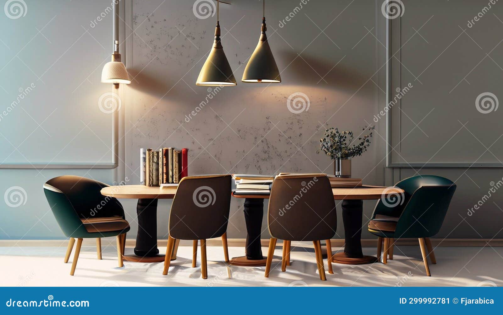 Illustration of a Relaxing Table by the Library Stock Illustration ...