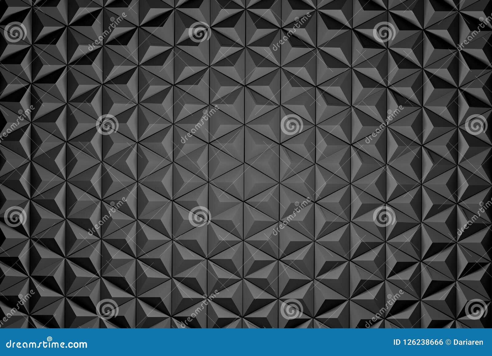 Pattern with Black Repeating Pyramids. Stock Illustration ...