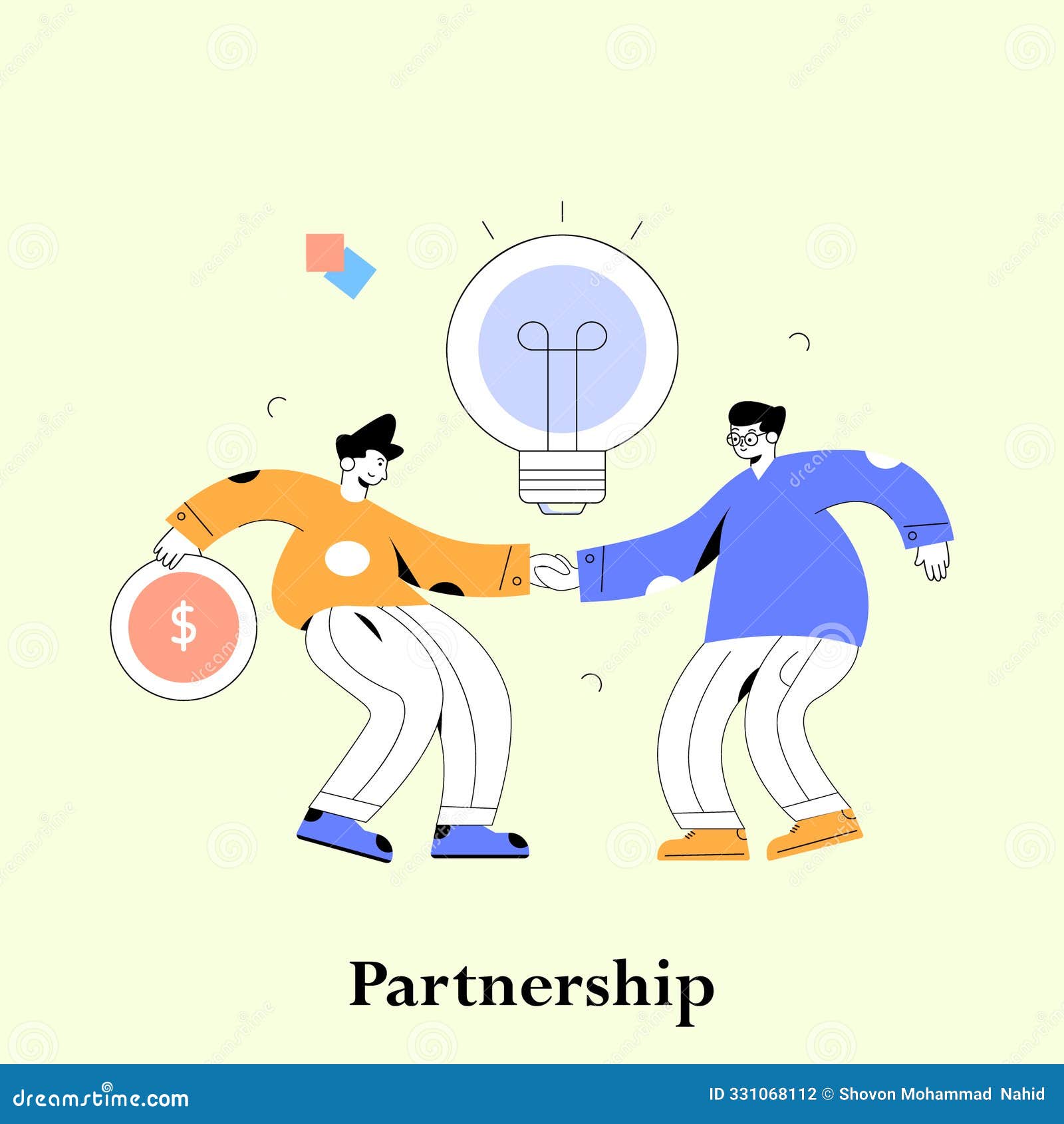 Business Partnership: Collaboration and Teamwork Concept Stock Vector ...