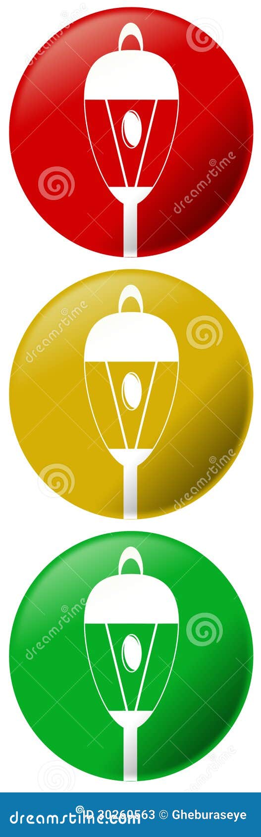 Traffic Light Made with Lanterns Stock Image - Illustration of light ...