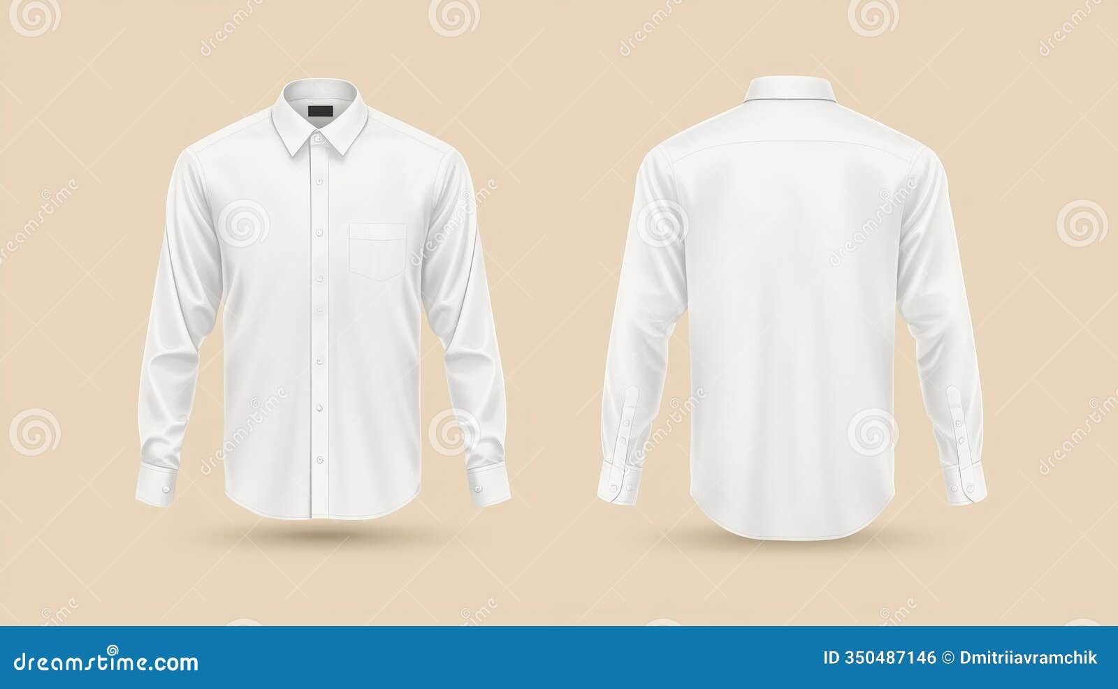 An Illustration Representing the Front and Back Views of a Blank Long ...