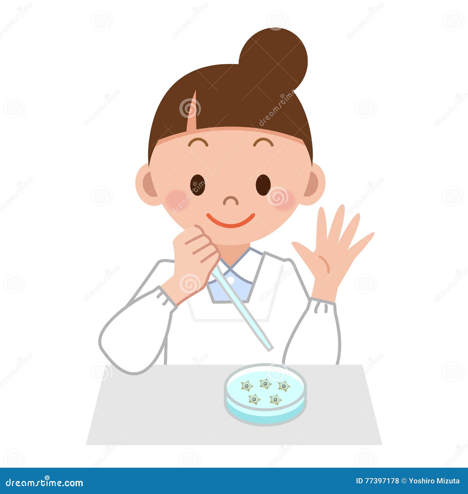 Illustration of Researcher Women Stock Vector - Illustration of chemist ...