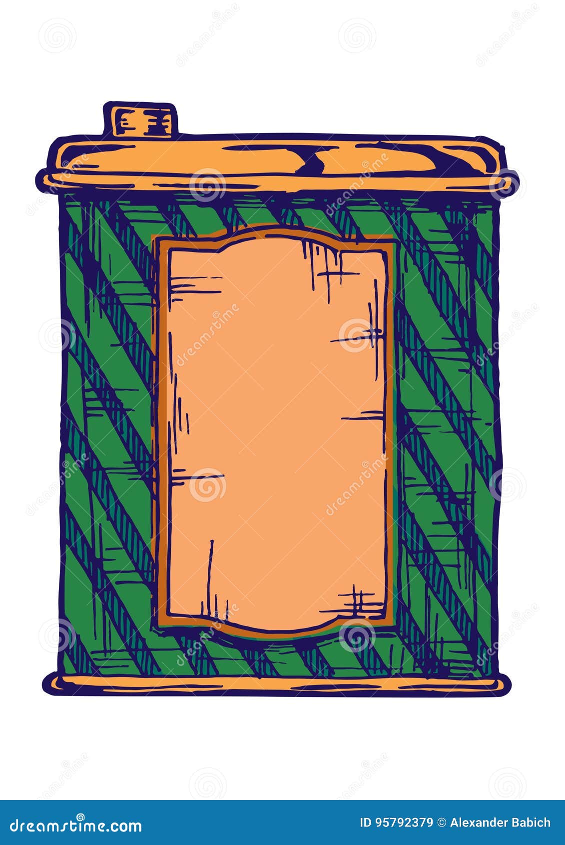 Illustration of Retro Packaging Stock Vector - Illustration of etching ...