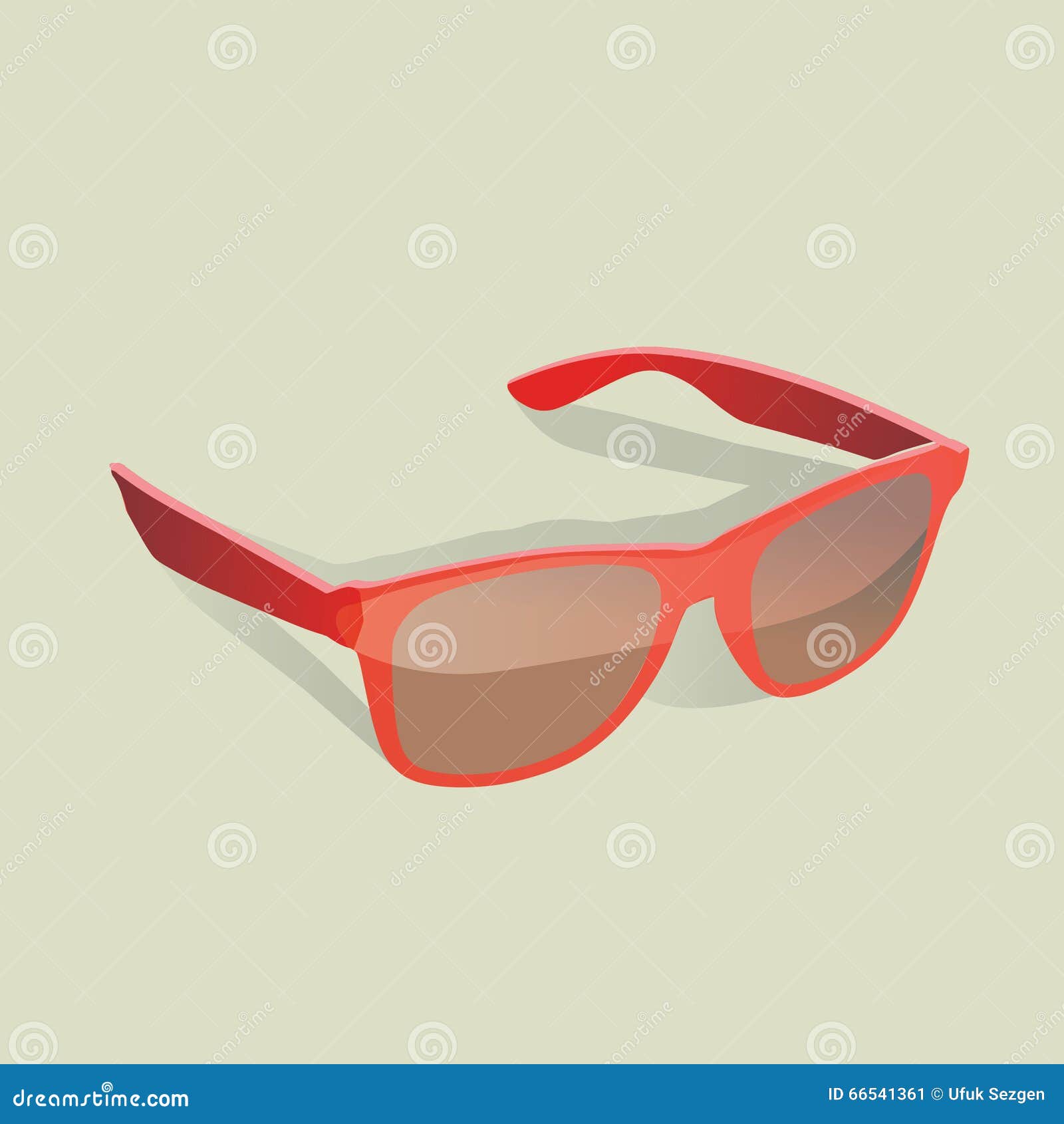Illustration of Retro Red Sunglasses Stock Illustration - Illustration ...