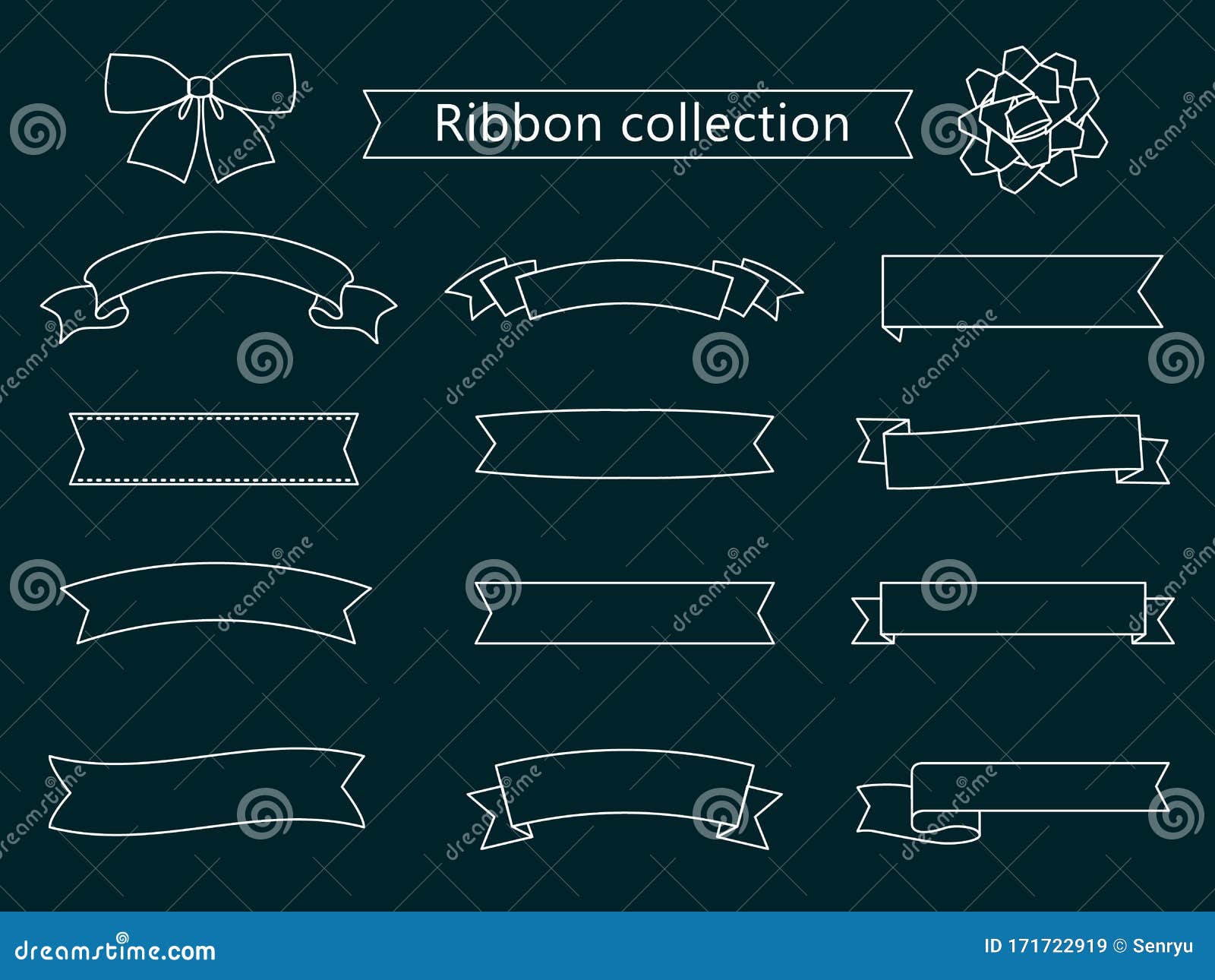 White ribbon stock vector. Illustration of decoration - 171722919