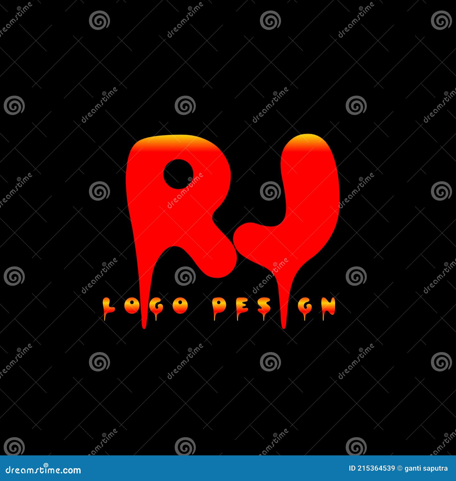 This is an Illustration of an Rj Logo Design Stock Illustration ...