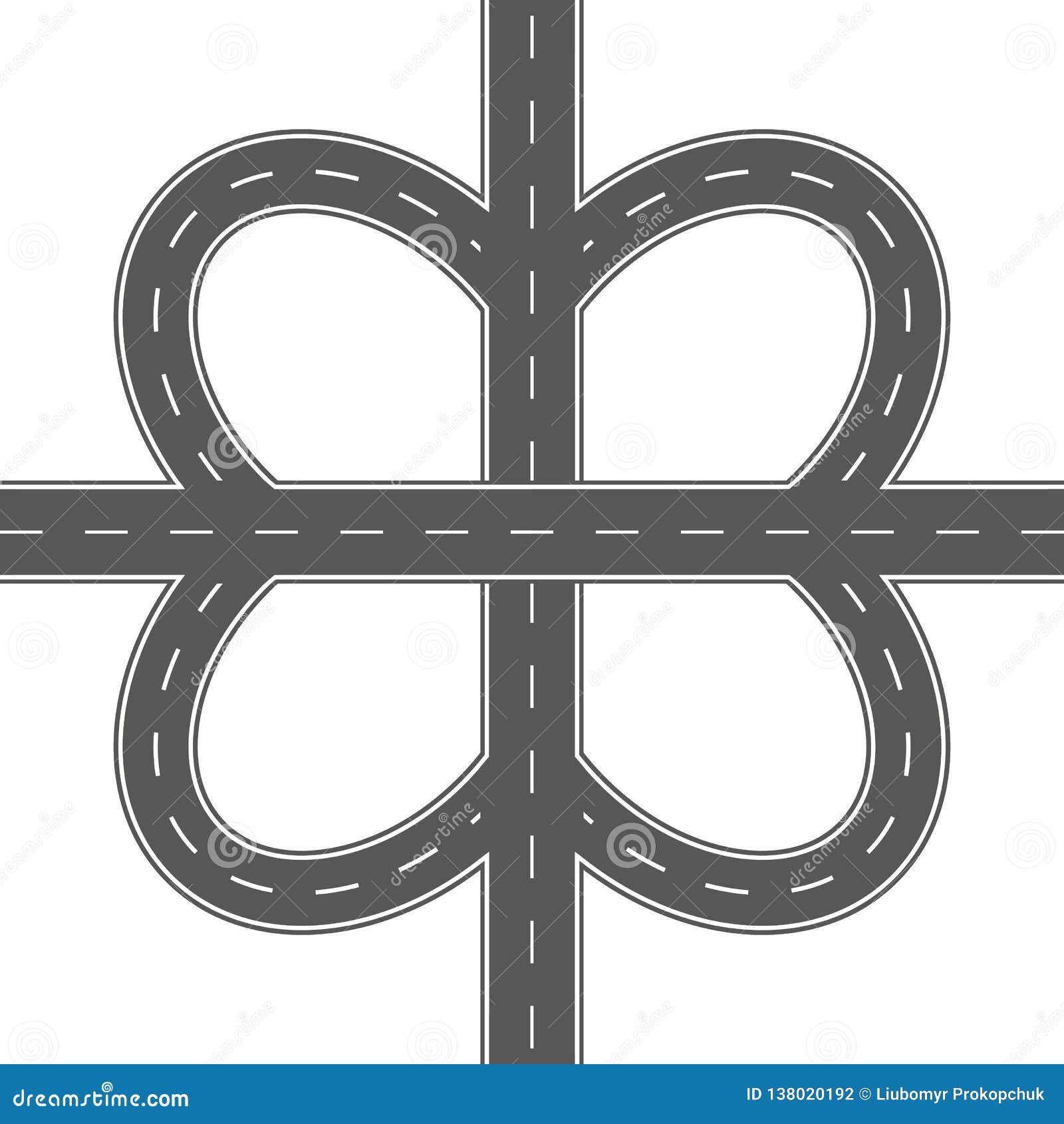 Illustration of Road Junction Stock Vector - Illustration of cars ...