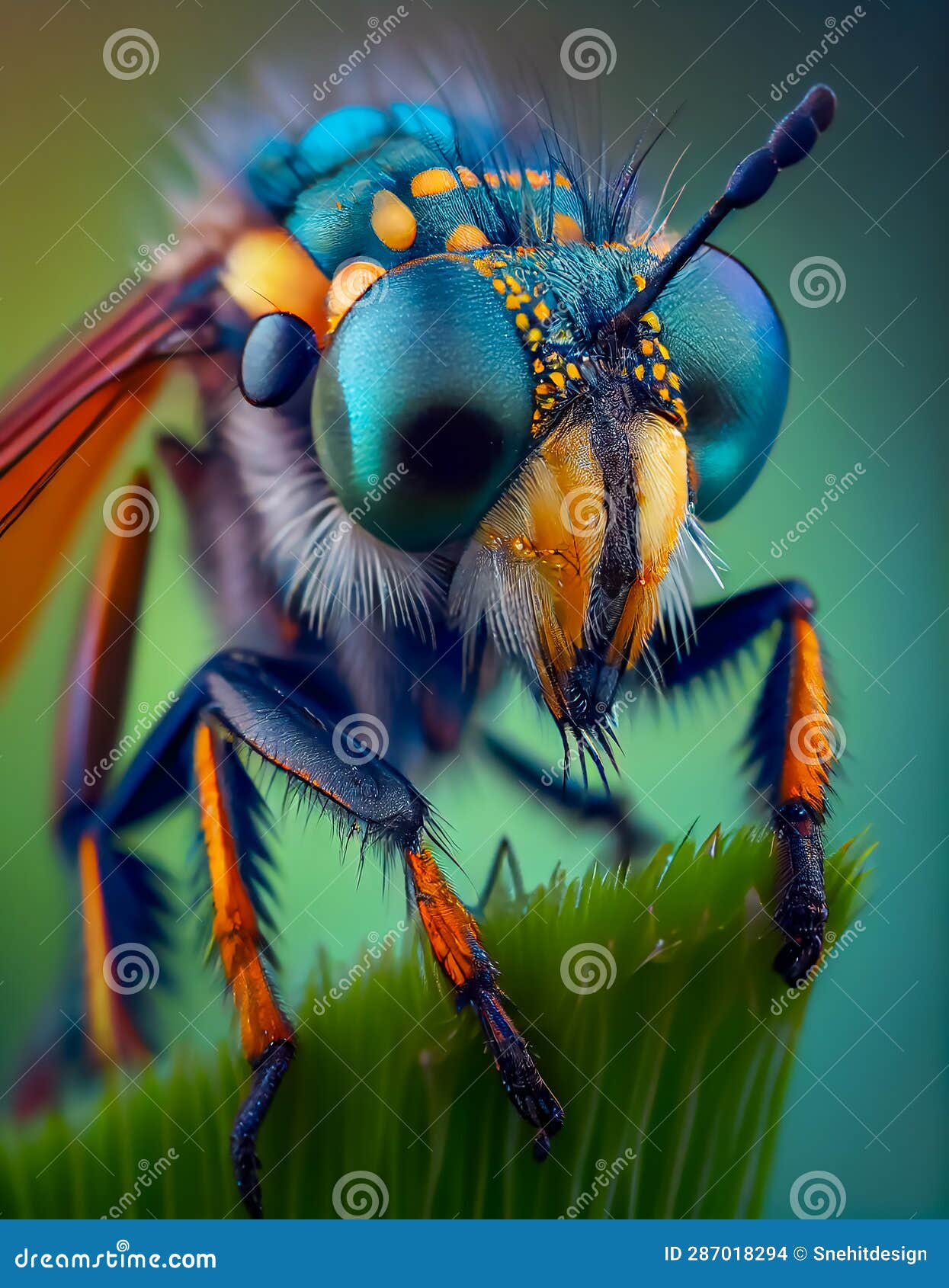Illustration of Robber Fly , Generative AI Image Stock Illustration ...