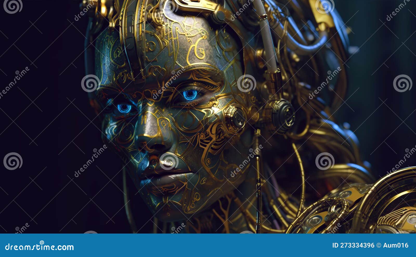 Robot As the Personification of Future Technologies Stock Illustration ...