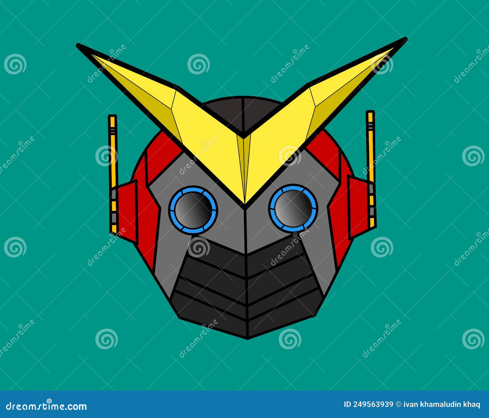 Illustration of a Robot Head Stock Vector - Illustration of sketch ...