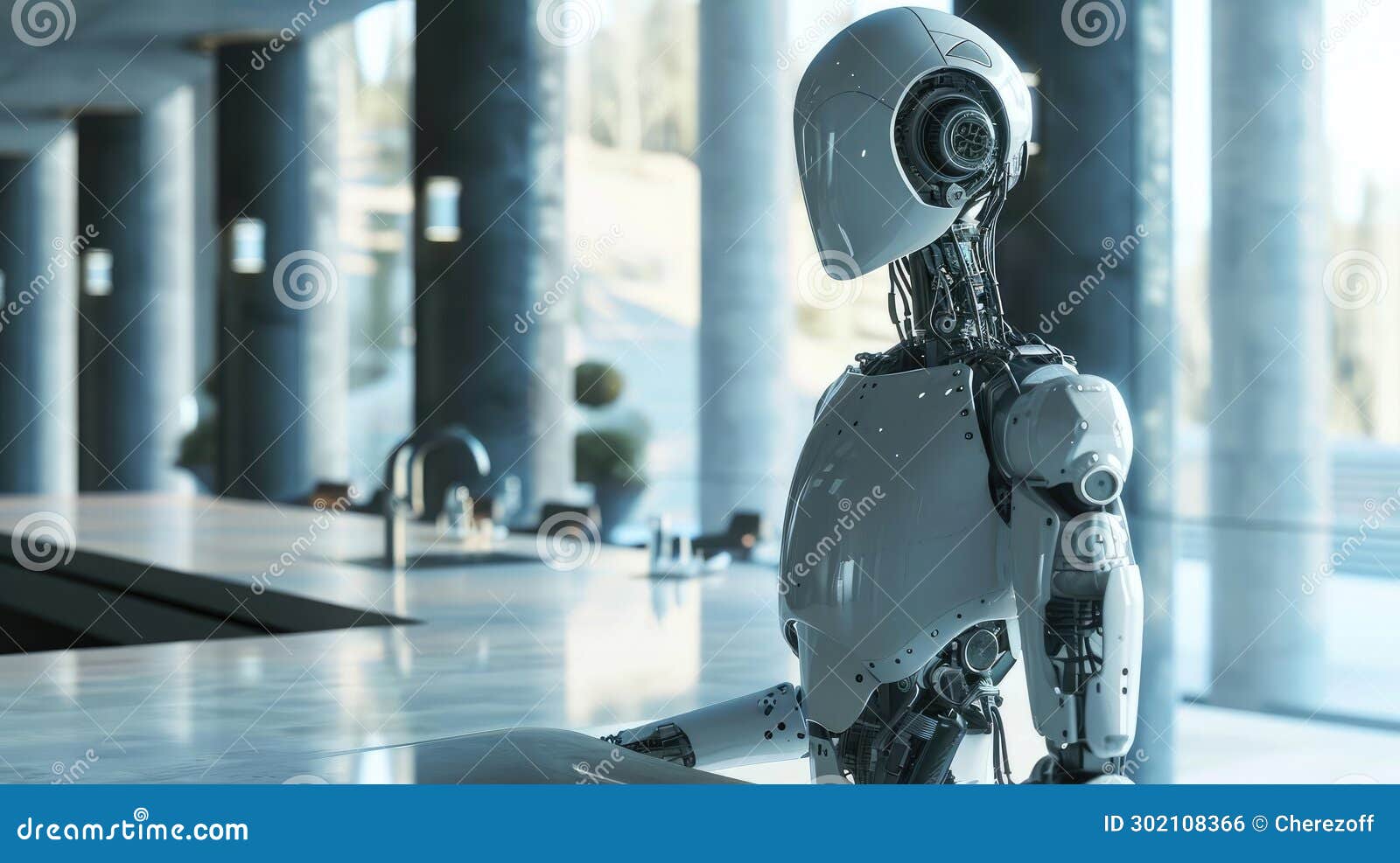 Illustration of a Robot Helping a Human Stock Illustration ...