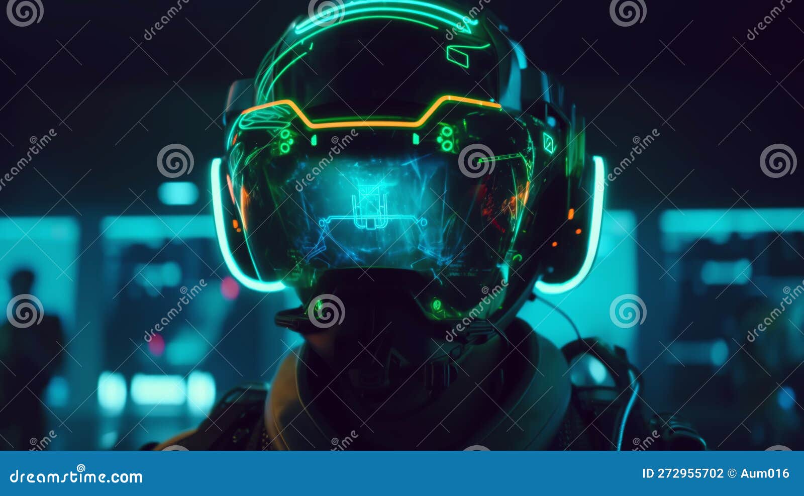Robot Pilot of the Spaceship of the Future Stock Illustration ...