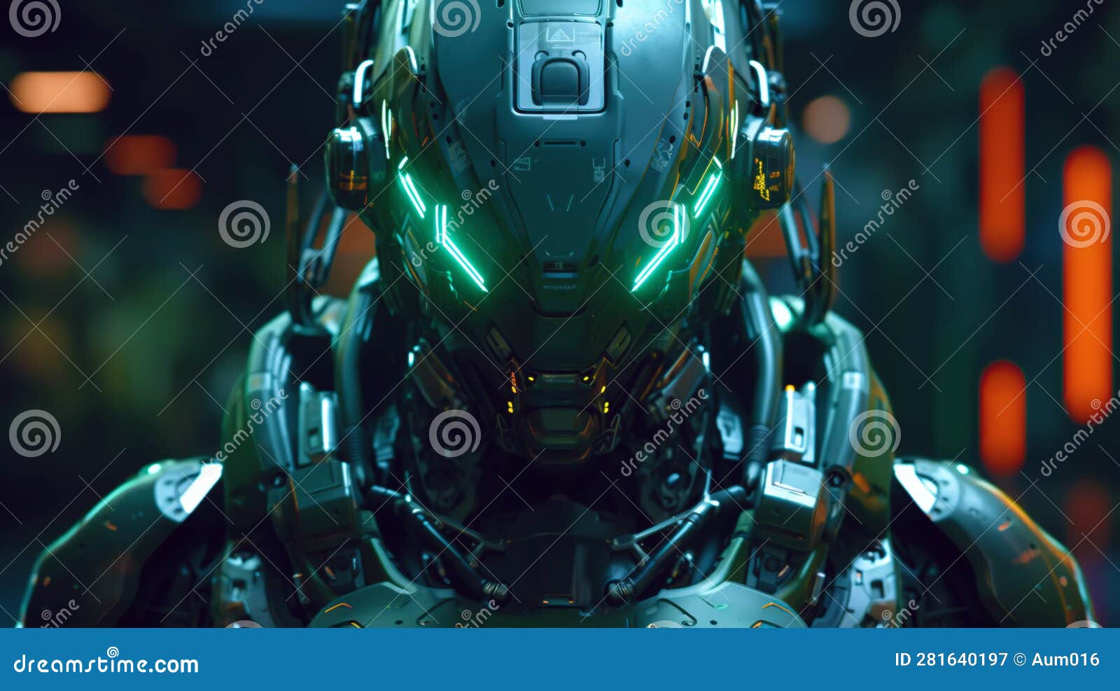 Robot Pilot of the Spaceship of the Future Stock Illustration ...