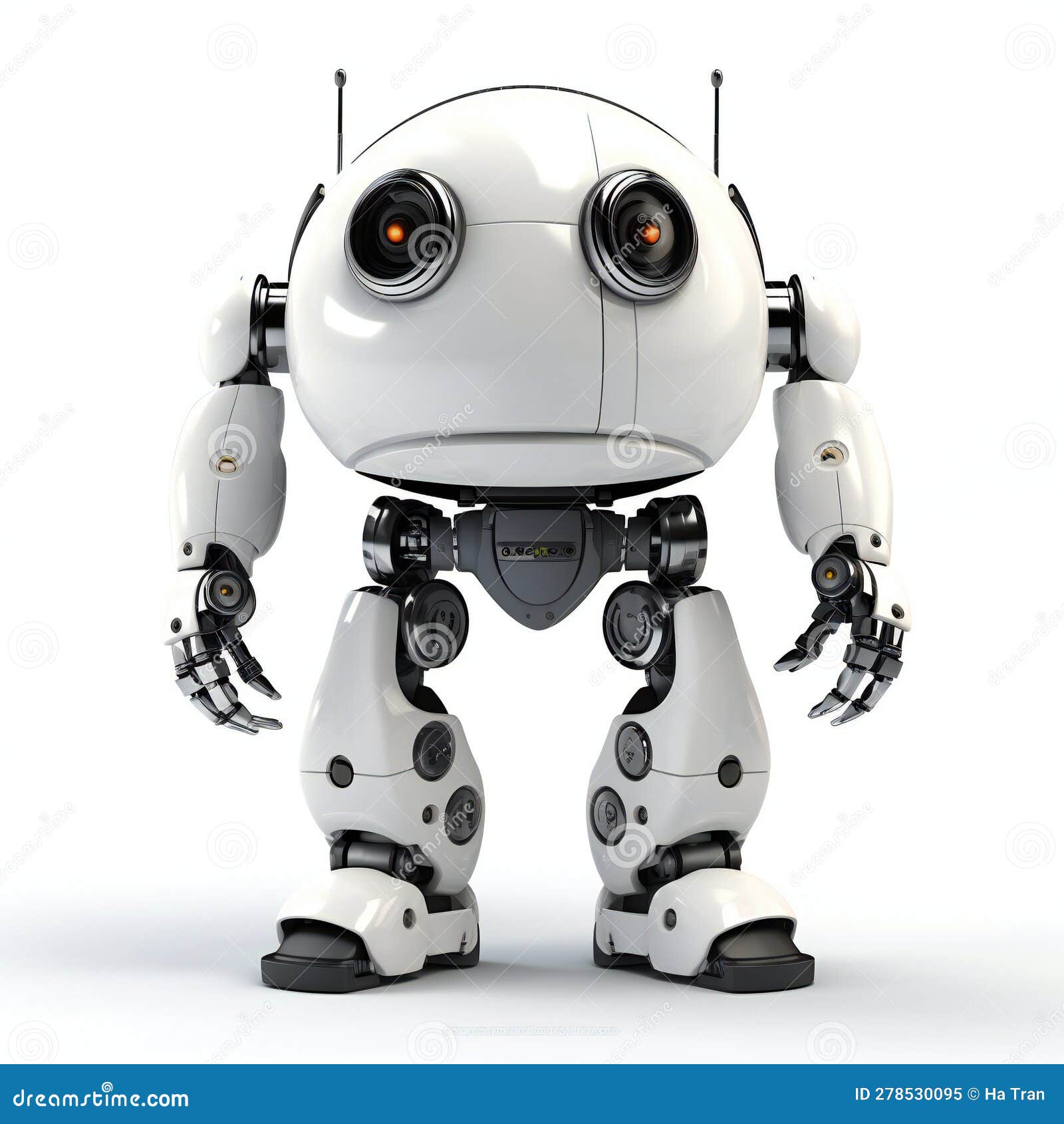 Robot on white background stock illustration. Illustration of robot ...