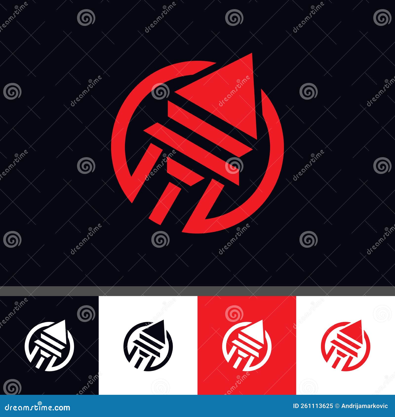 Rocket as a logo design stock vector. Illustration of fight - 261113625