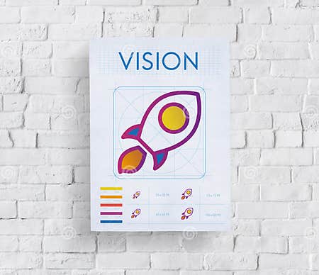 Illustration of Rocket Launching Symbol of Vision Strategy Stock ...